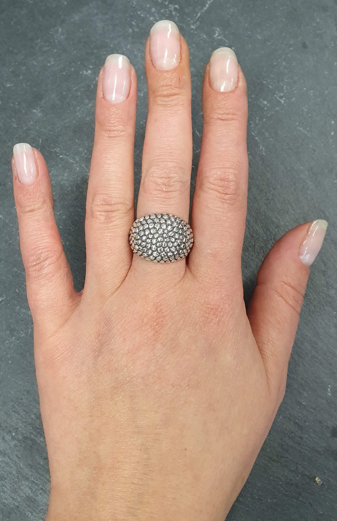 Sphere Ring Statement Ring Silver Round Ring Unique Silver | Etsy