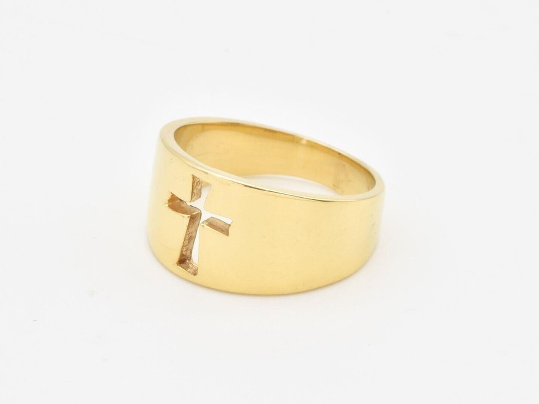 Cut Out Cross Band, Cross Band, Cross Wide Band, Crosslet Ring, Vintage ...