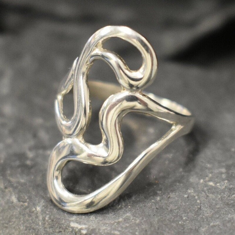 Unique Silver Ring - Etsy