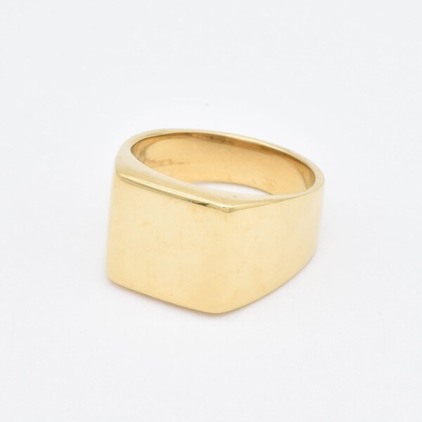 Signet Gold Ring - Etsy