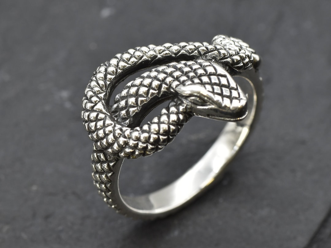 Snake Ring Silver Snake Ring Snake Head Ring Animal - Etsy