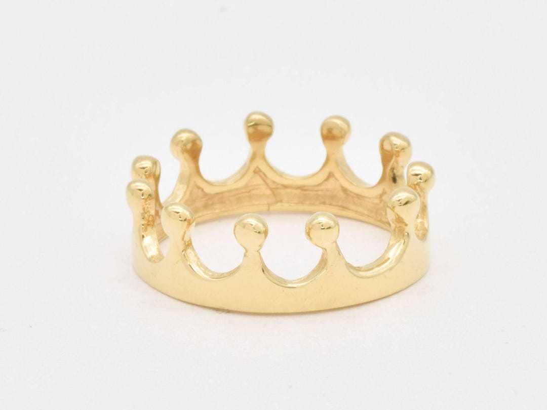 Gold Crown Ring, Princess Crown Ring, Gold Tiara Ring, Royalty Ring ...