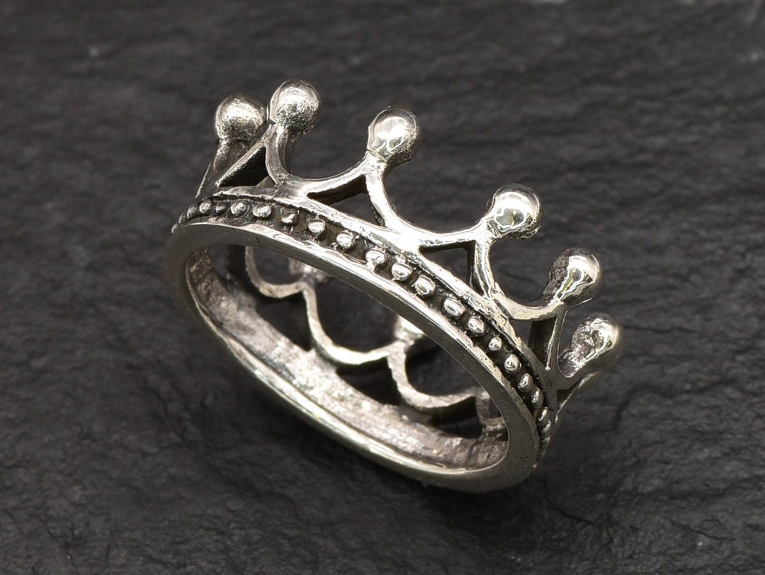 Silver Crown Ring, Crown Ring, Silver Tiara Ring, Tiara Ring, Handmade ...