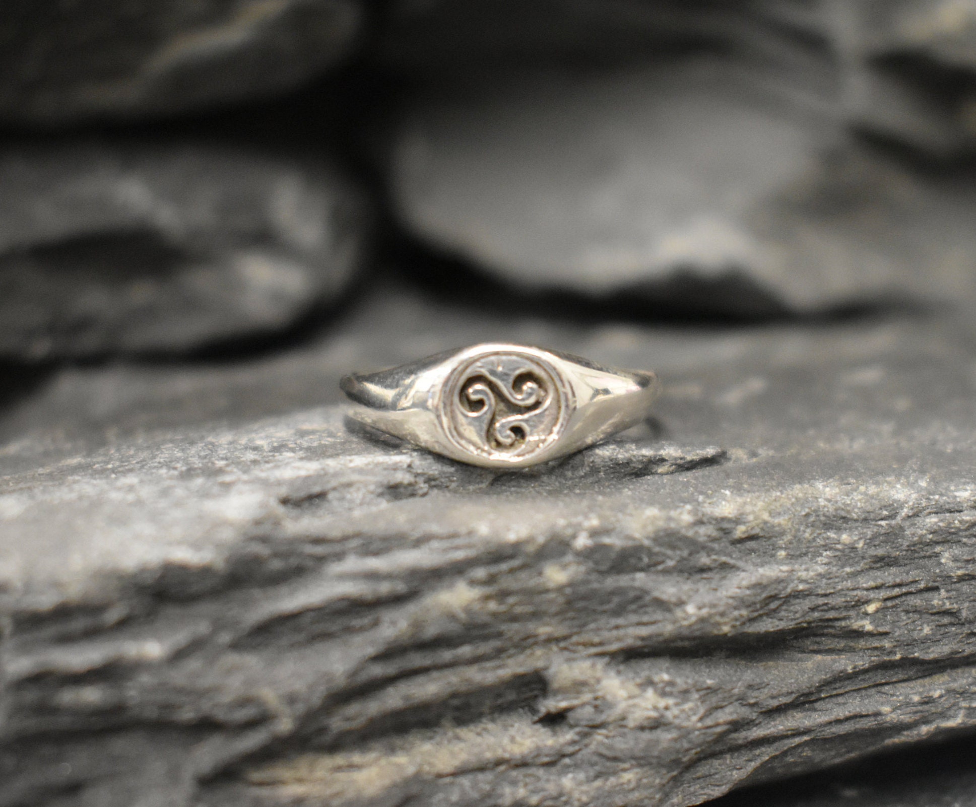 Triskelion Ring Triskele Ring Triple Spiral Ring Symbolic - Etsy