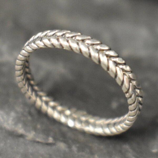 Silver Braided Ring - Etsy