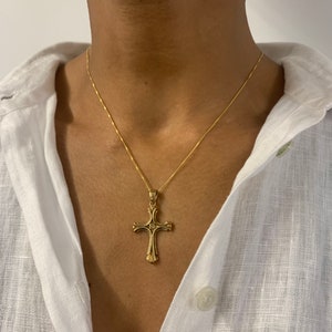 Vintage Cross Pendant, Gold Cross Pendant, Gothic Cross Style, Gothic ...