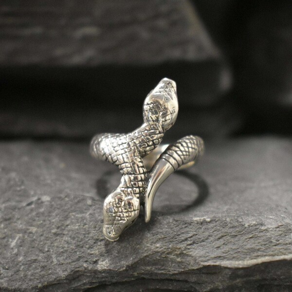Silver Snake Ring - Etsy