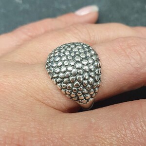 Sphere Ring, Statement Ring, Silver Round Ring, Unique Silver Ring ...
