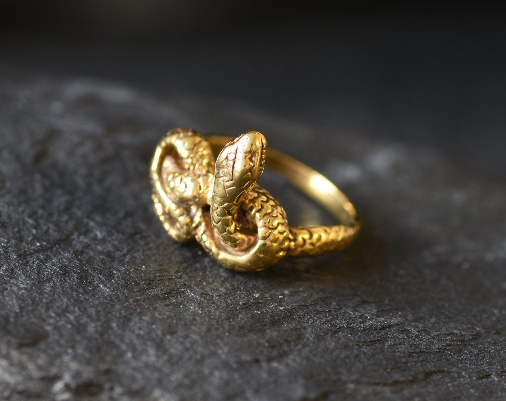 Gold Snake Ring Gold Statement Ring Gold Serpent Ring Snake | Etsy