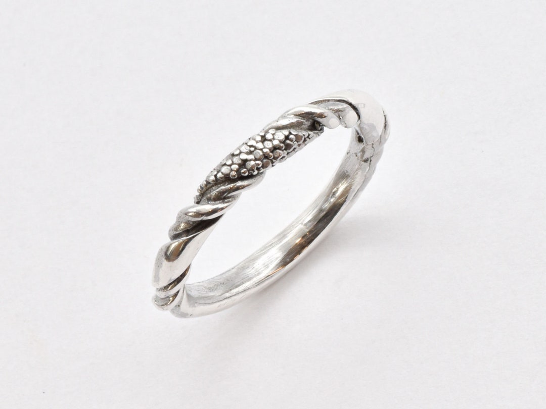Twisted Silver Ring, Unique Wedding Band, Swirl Silver Ring, Sterling ...