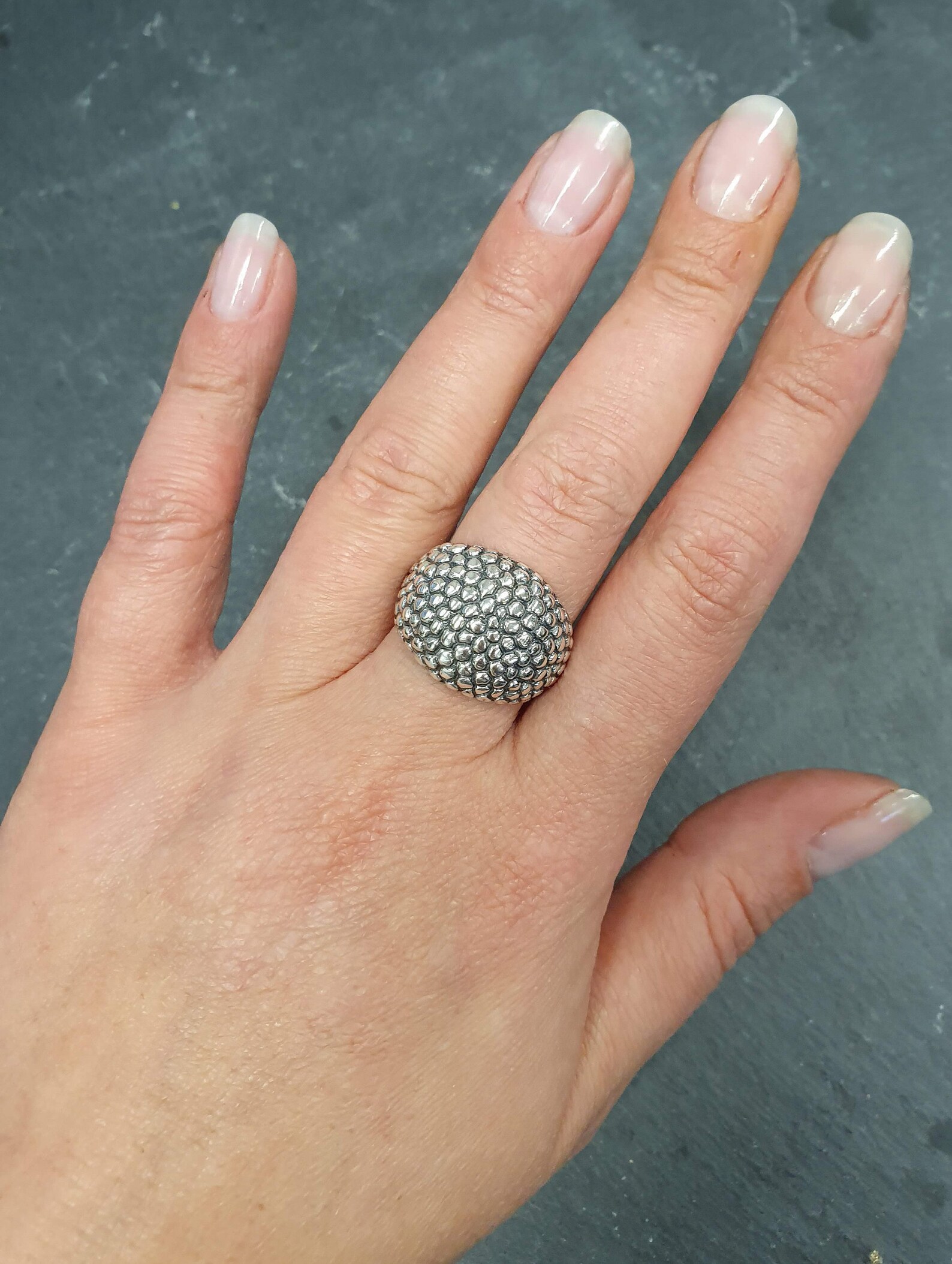Sphere Ring Statement Ring Silver Round Ring Unique Silver | Etsy
