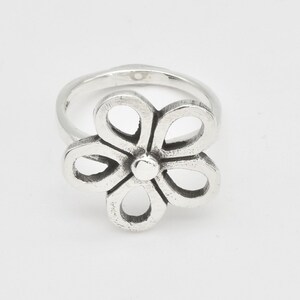 Large Flower Ring, Flower Ring, Cut Out Flower, Five Petal Flower ...