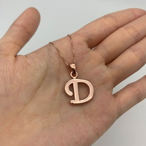 Letter D Rose Gold Pendant, Capital D Pendant, Initial D Necklace ...
