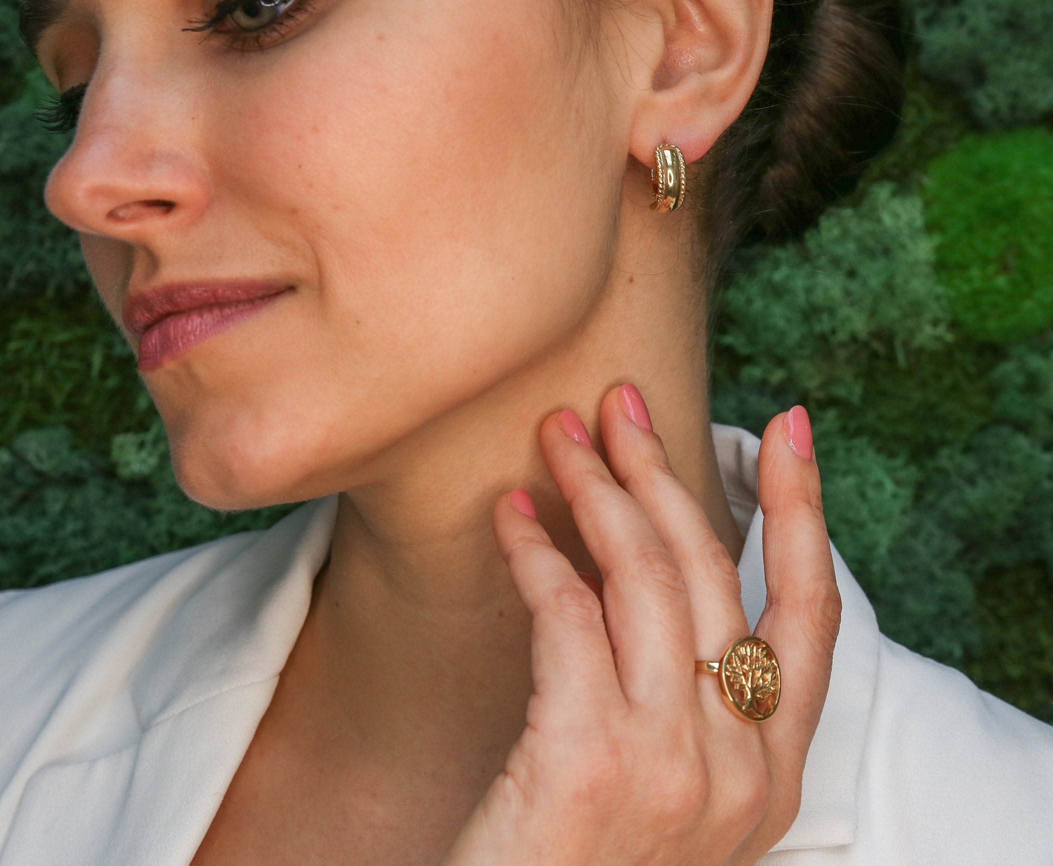 Gold Tree Ring Tree of Life Ring Family Ring Gold Plated | Etsy