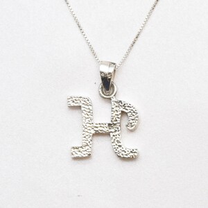 Letter H Pendant, Silver Pendant, Initial Necklace, Letter Charm ...