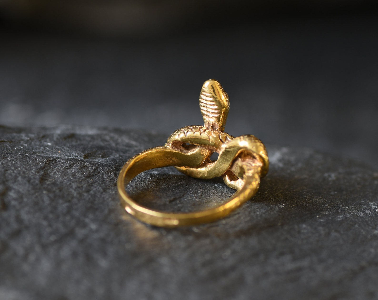 Gold Snake Ring Gold Statement Ring Gold Serpent Ring Snake | Etsy