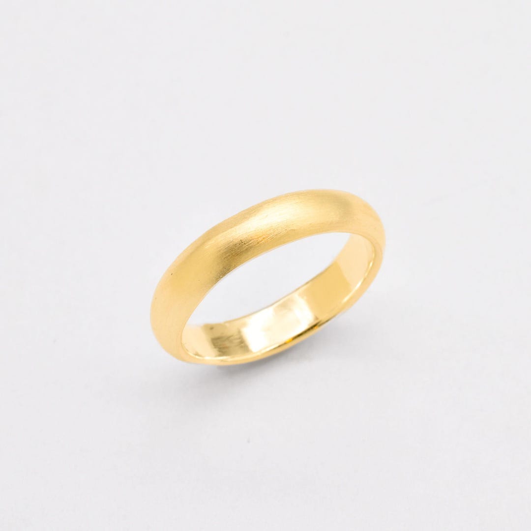 Classic Gold Band, Gold Wedding Ring, Unisex Ring, Thick Gold Band ...