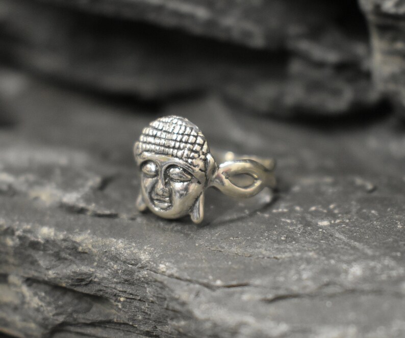 Buddha Ring Silver Buddhist Ring Symbolic Ring Gautama - Etsy