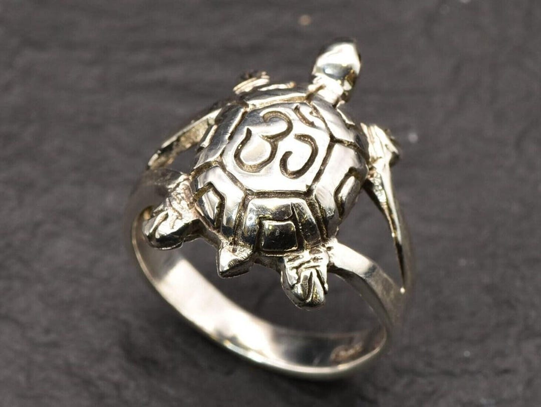 Tortoise Ring, Turtle Lover Ring, Large Turtle Ring, Silver Turtle Ring ...