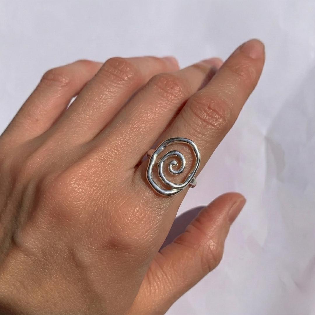 Infinity Ring, Swirl Ring, Solid Silver Ring, Statement Ring, Artistic ...