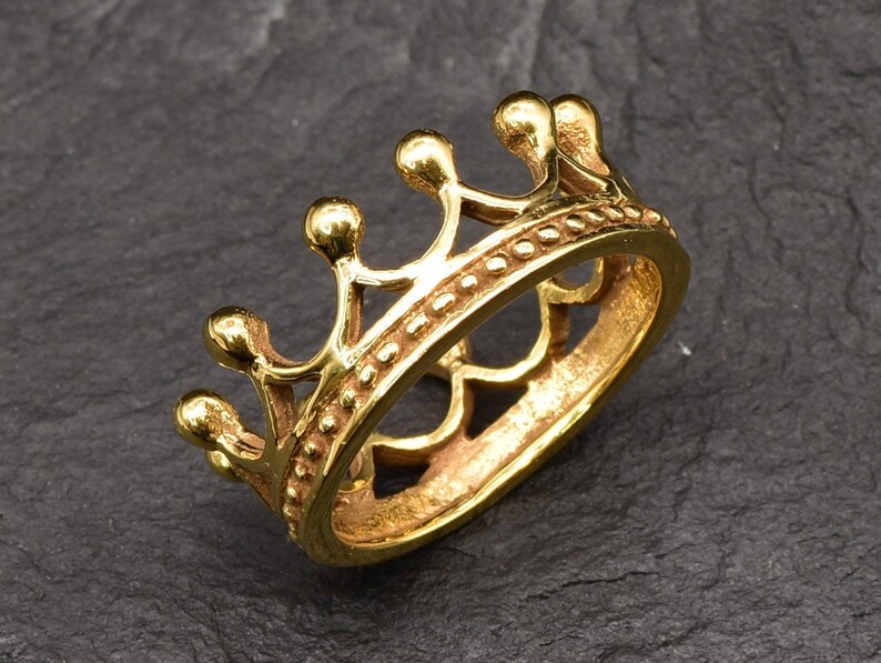 Gold Crown Ring Gold Tiara Ring Gold Princess Ring Queen - Etsy