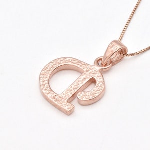 Letter D Rose Gold Pendant, Capital D Pendant, Initial D Necklace ...