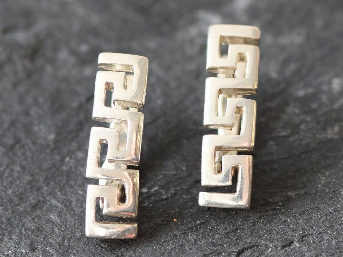 Aztec Earrings Swirl Earrings Tribal Earring Symbolic - Etsy UK