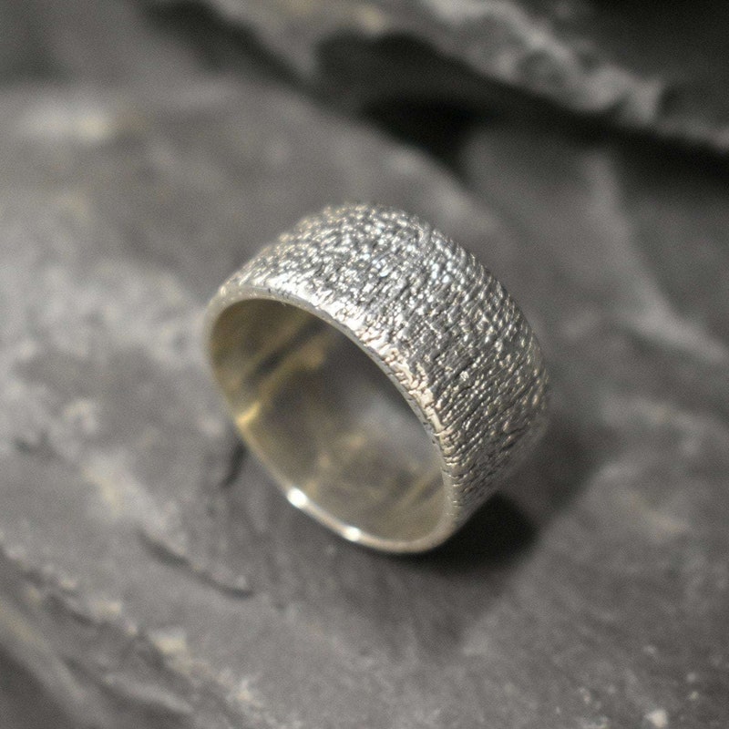 Wide Silver Ring - Etsy