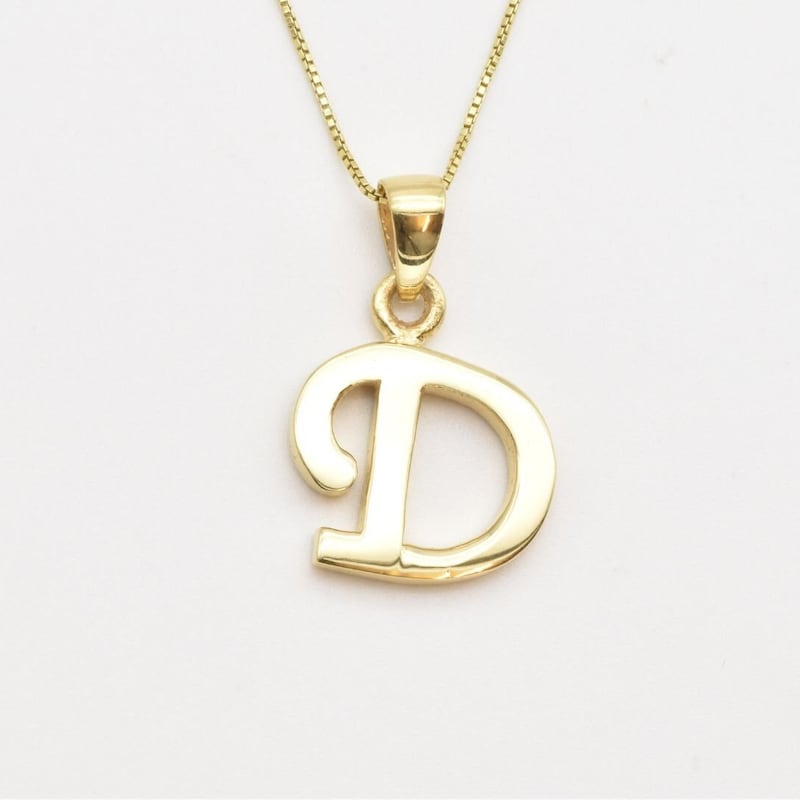Gold Capital D Necklace - Etsy