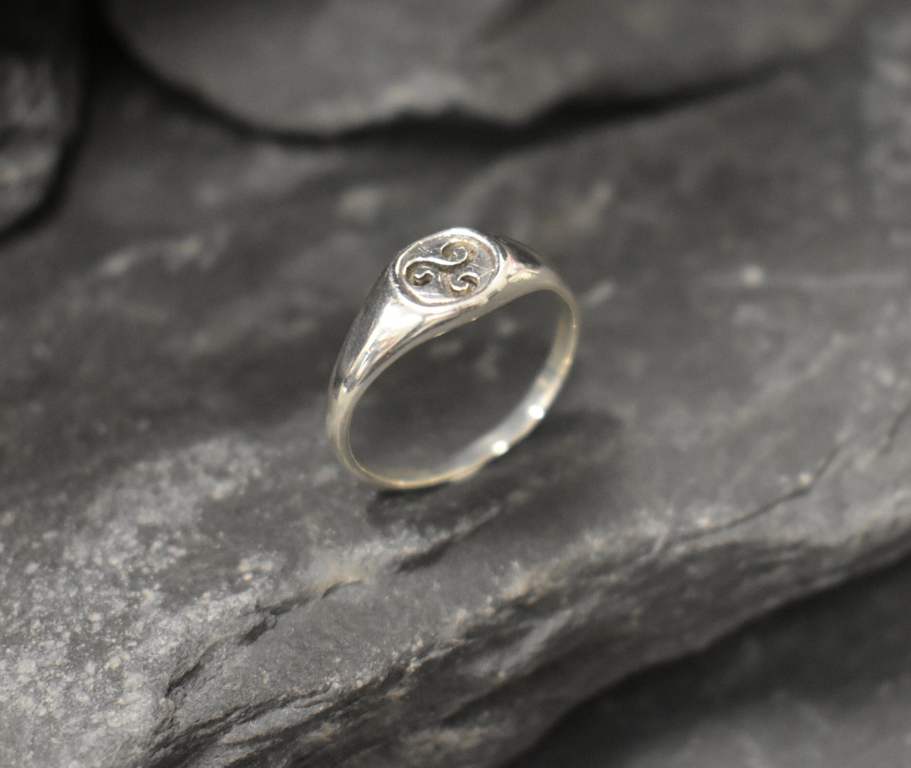Triskelion Ring Triskele Ring Triple Spiral Ring Symbolic - Etsy