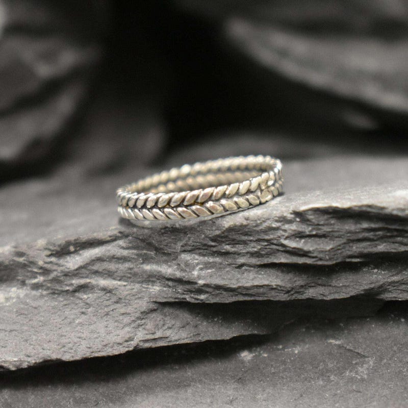 Silver Braided Ring - Etsy