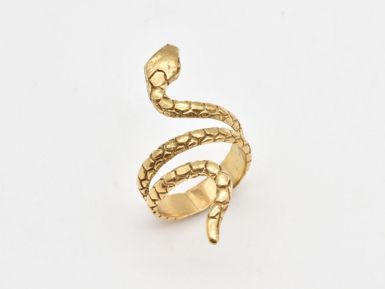Gold Snake Ring, Statement Snake Ring, Animal Ring, Serpent Ring ...