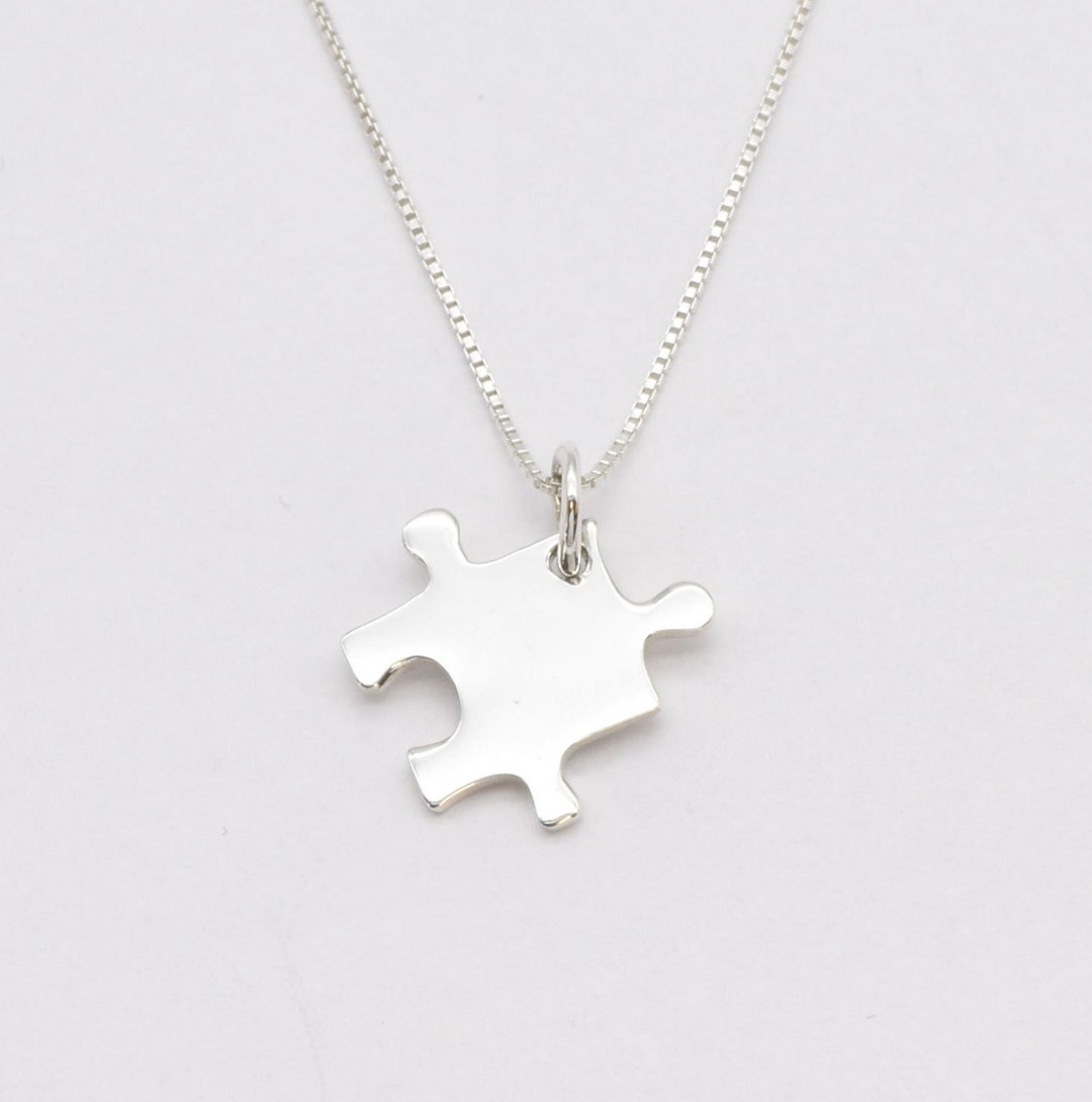 Puzzle Piece Pendant, Jigsaw Puzzle Necklace, Autism Awareness Pendant ...