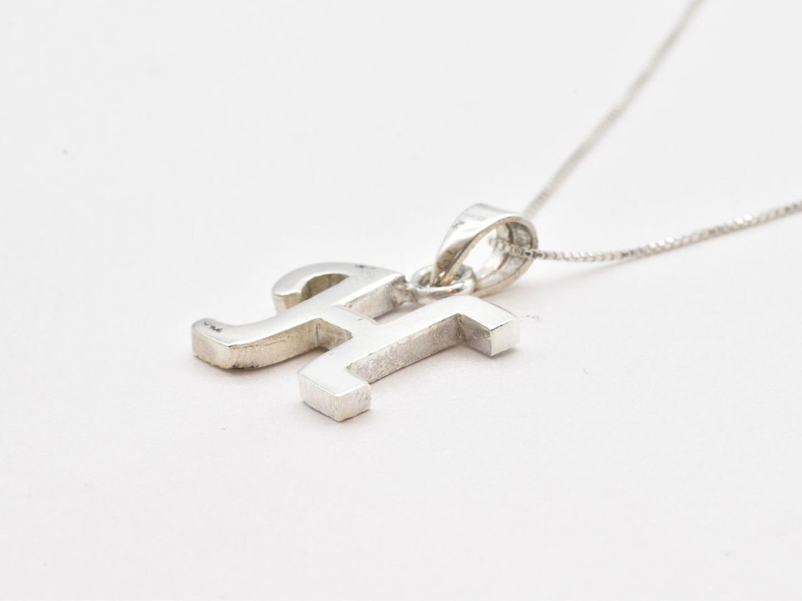 Letter H Pendant, Silver Pendant, Initial Necklace, Letter Charm ...