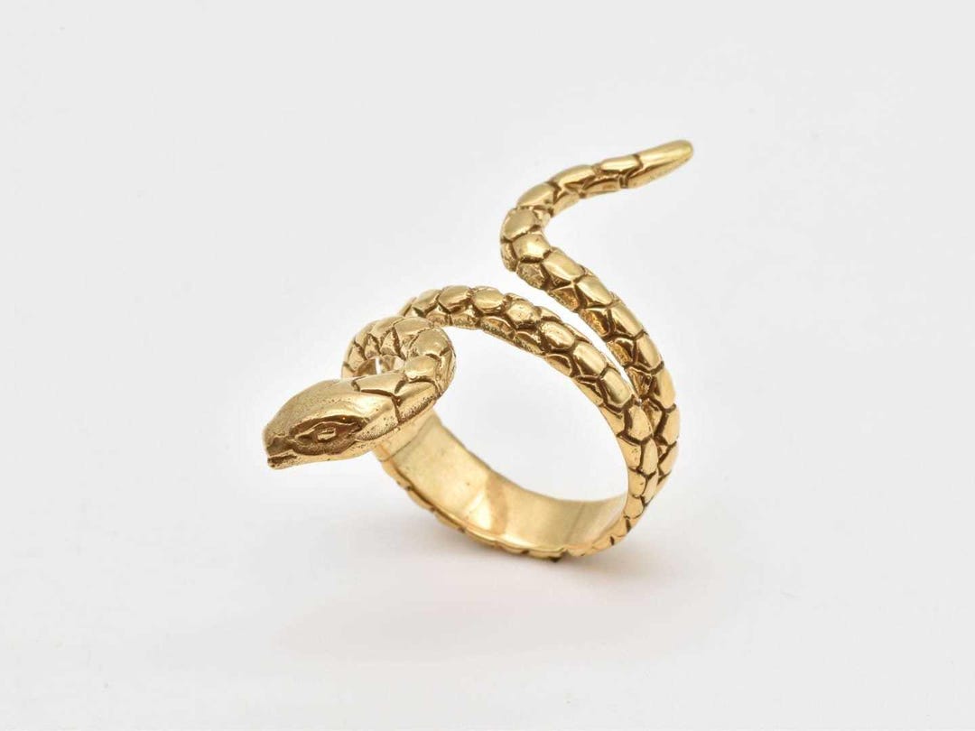 Gold Snake Ring, Statement Snake Ring, Animal Ring, Serpent Ring ...