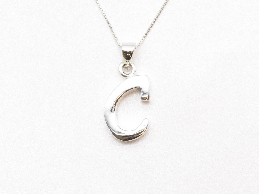 Letter C Pendant, Capital C Pendant, Initial C Necklace, Alphabet ...