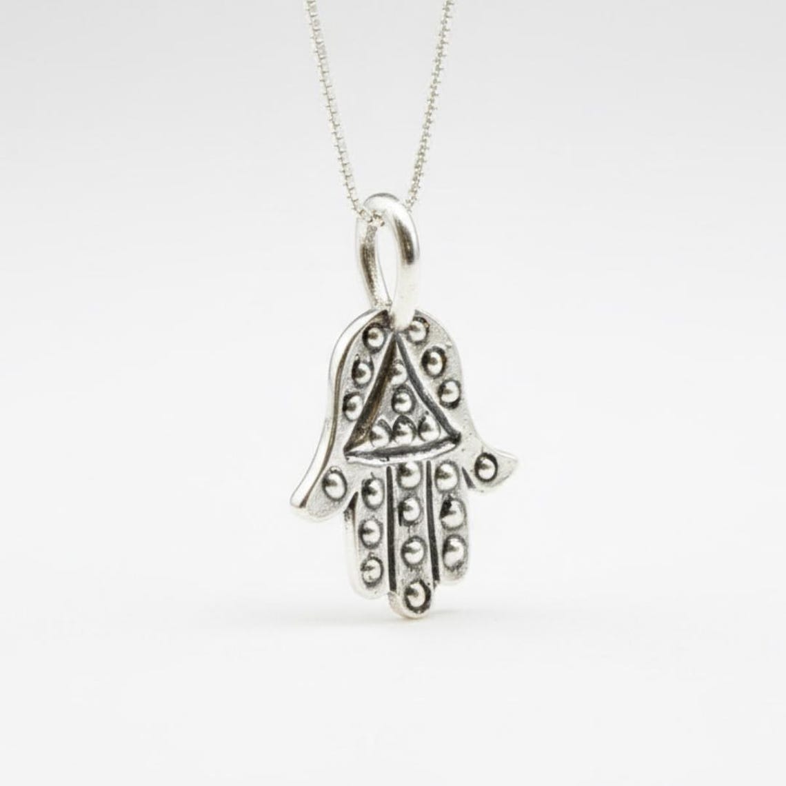 Hamsa Necklace, Fatima Hand Pendant, Protection Pendant, Symbolic ...