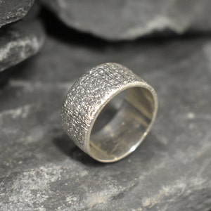 Wide Silver Band Thick Silver Band Solid Silver Band Large | Etsy