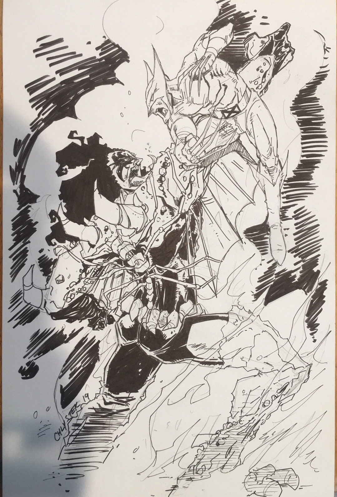 The Demon Fighting Wolverine! - Etsy