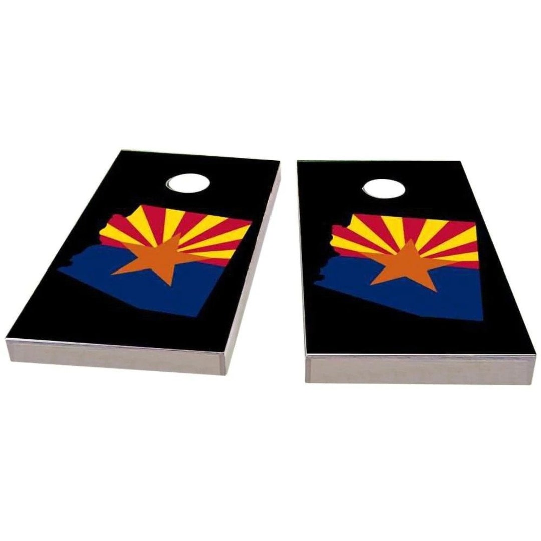 Arizona Outline (black) Cornhole Boards, Complete Outdoor Game Set With ...
