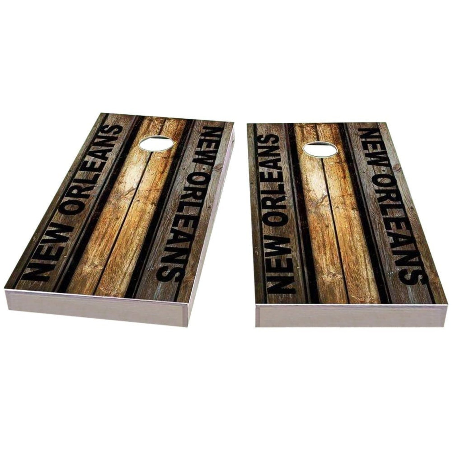New Orleans Football Cornhole Boards Complete Outdoor Game - Etsy