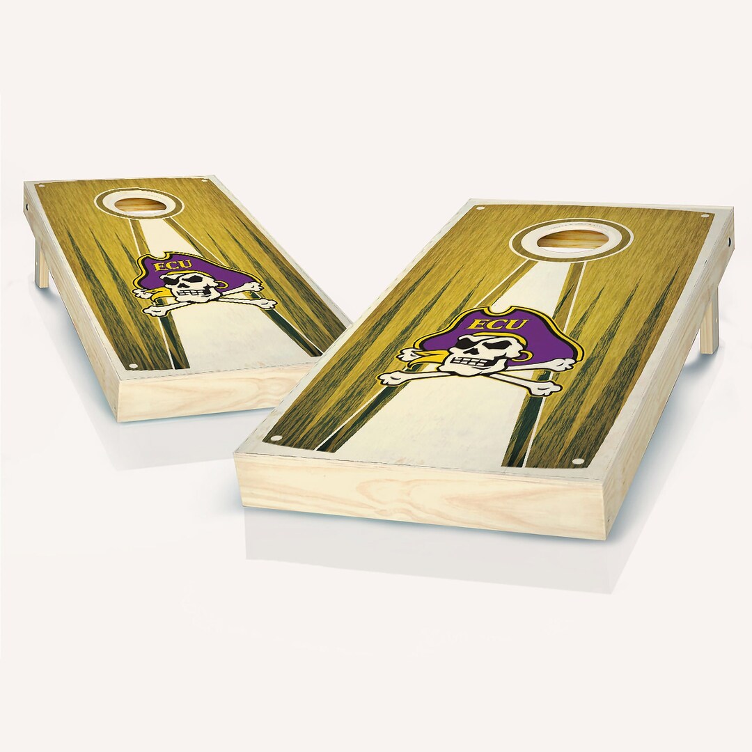 ECU Pirates Cornhole Set - Foldable Wood Boards With Team Logo Bags - Etsy