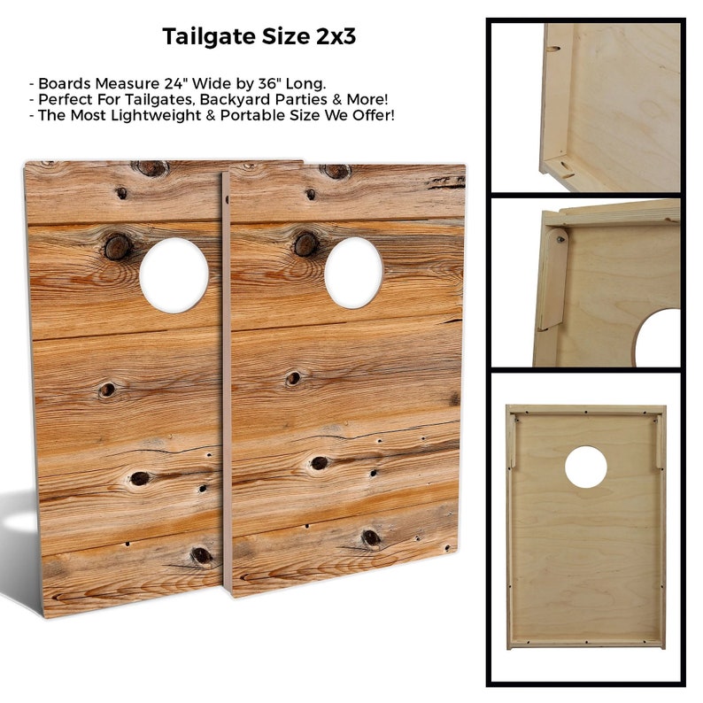 Shiplap Cornhole Boards Complete Outdoor Game Set With 2 - Etsy