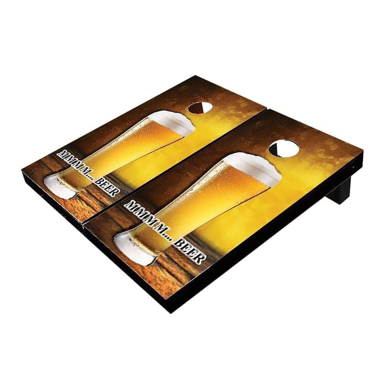 Single Beer Cornhole Boards Complete Outdoor Game Set With 2 - Etsy