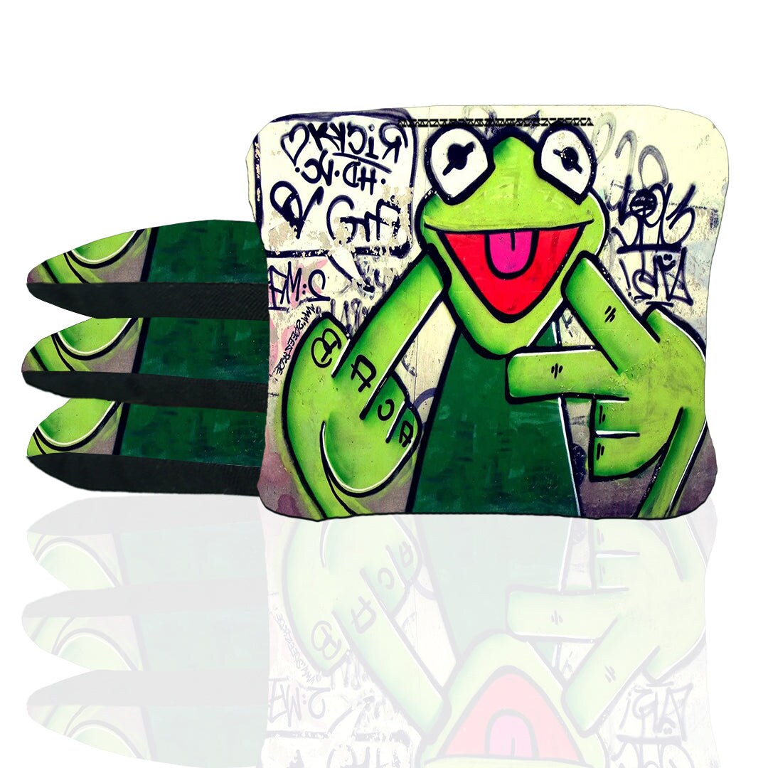 Gangster Frog Cornhole Bags (set of 4) - Custom Regulation Size ...