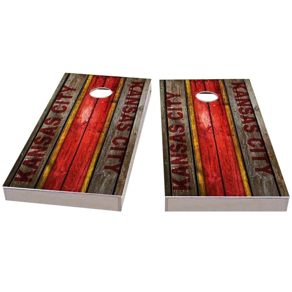 Kansas City Football Cornhole Boards Complete Outdoor Game - Etsy