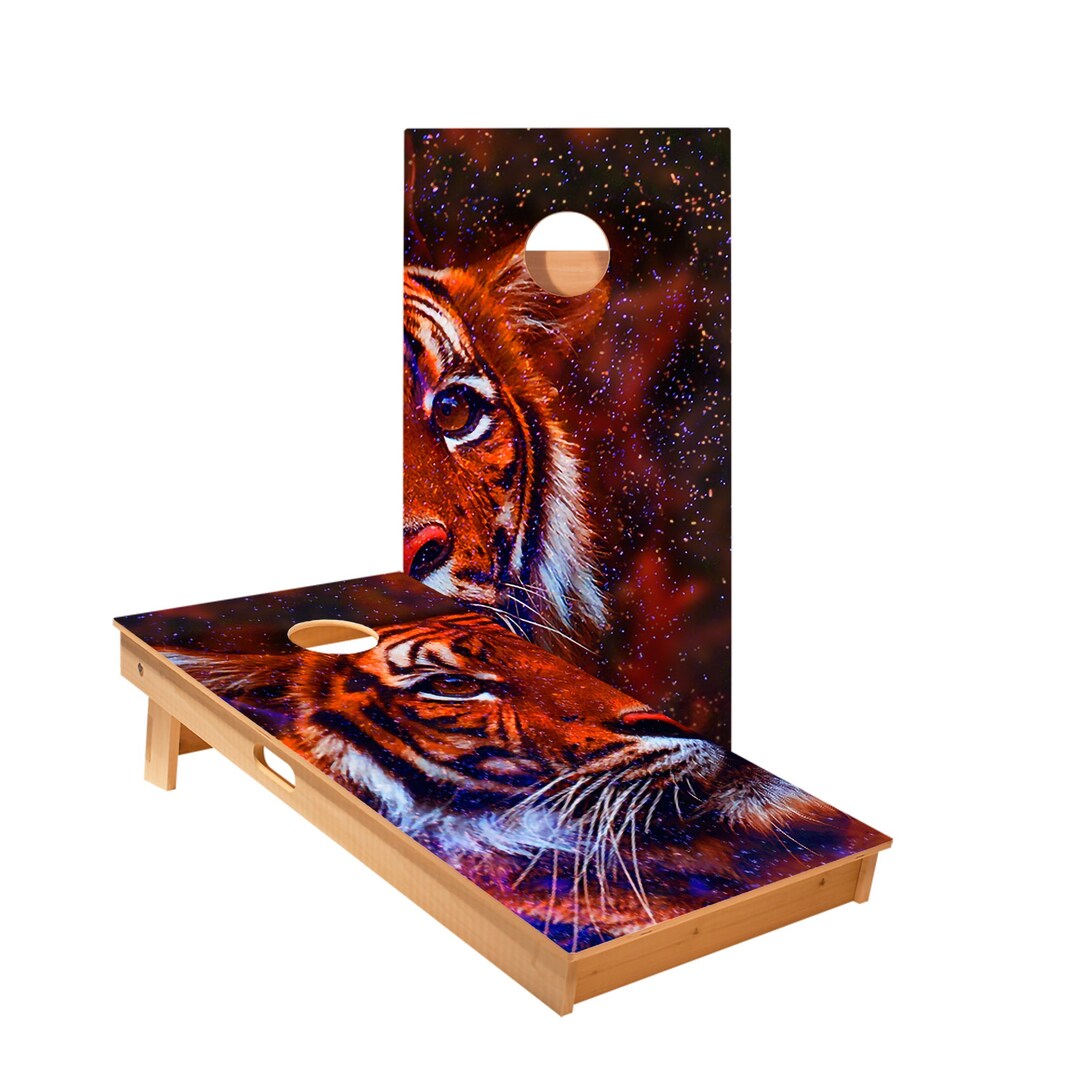 Space Tiger Cornhole Boards, Includes 2 Boards + Optional Bags ...