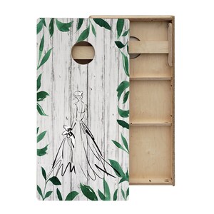 Bride Sketch Cornhole Boards, Outdoor Lawn Game With 2 Boards ...