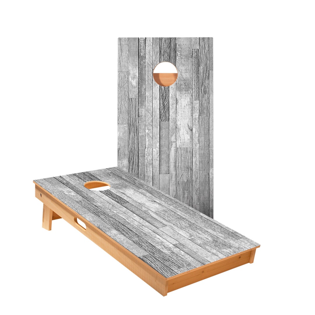 Light Small Panel Wood Cornhole Boards, Includes 2 Boards + Optional ...