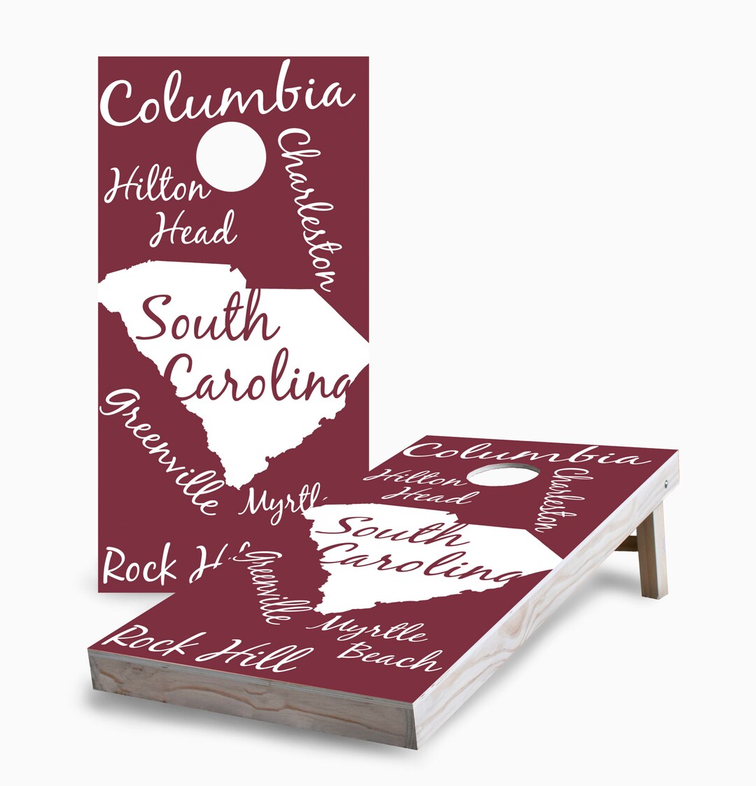 Cornhole Boards: South Carolina State Pride Design (regulation Size, 8 ...